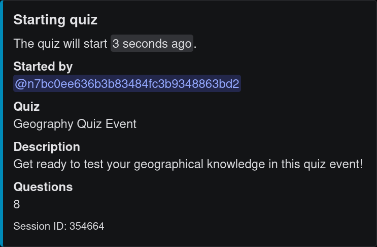 Quizcord: Quiz Bot for Discord